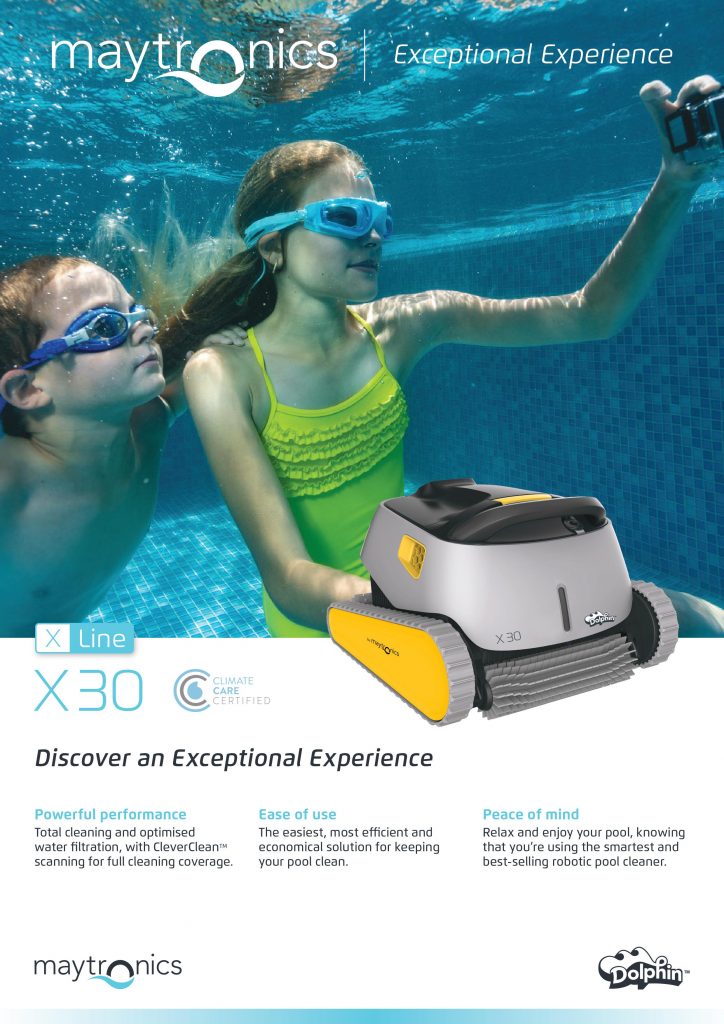 Robot làm sạch sàn bể bơi Dolphin X30 – MAYTRONICS | Ptwater